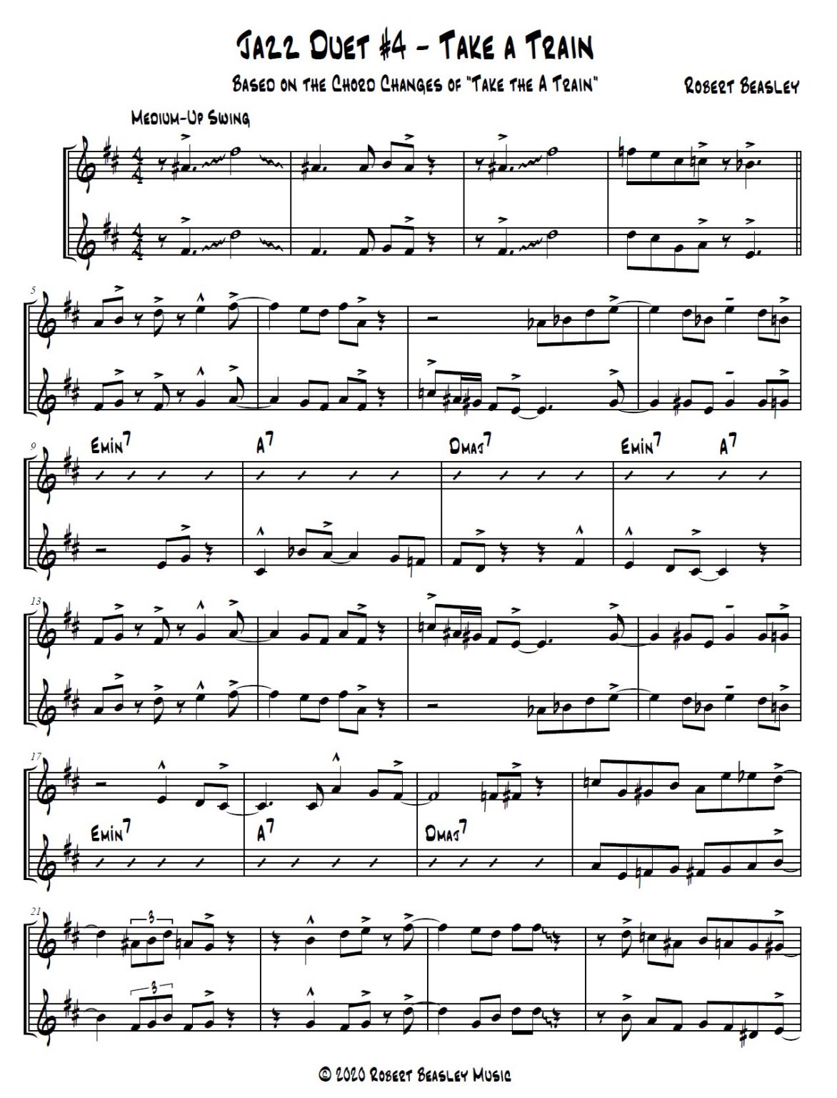 Jazz Duet #4 – Take a Train | Robert Beasley Music